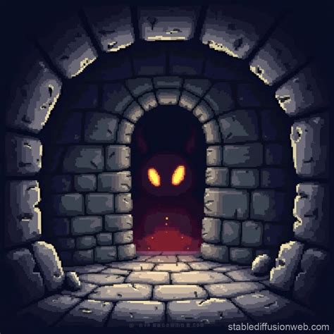 Cartoon Dungeon Atari Breakout Game Screen Stable Diffusion Online