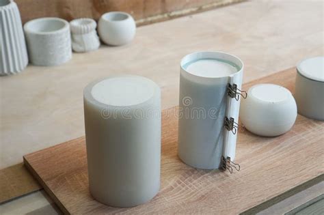 The Process Of Drying Gypsum In Silicone Molds For Pouring Plaster