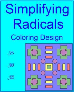 RADICALS SIMPLIFYING SIMPLE RADICALS COLORING ACTIVITY TpT