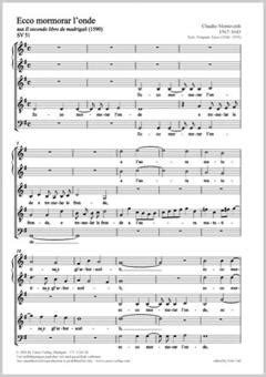 Ecco Mormorar l onda Claudio Monteverdi Noten für gemischten Chor