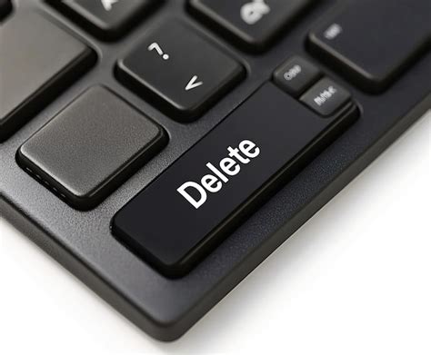Closeup Of A Black Keyboard With A Delete Key In Focus Ai Generated