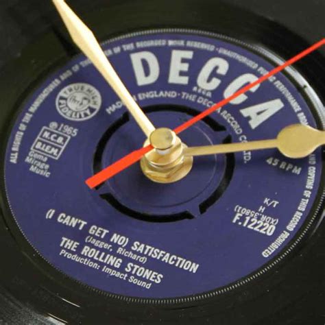 The Rolling Stones I Cant Get No Satisfaction Vinyl Clocks