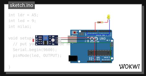 Lampu Otomatis Menggunakan Sensor Cahaya Mawan Wokwi Esp32 Stm32