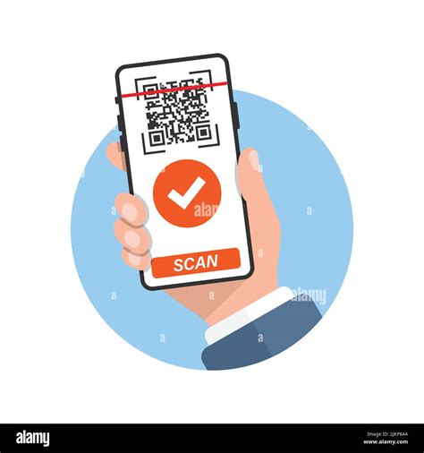 QR Code Scan Illustration In Flat Style Mobile Phone Scanning Vector Illustration On Isolated
