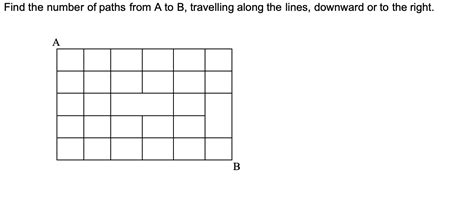 Solved Find The Number Of Paths From A ﻿to B ﻿travelling