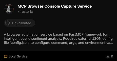 Mcp 浏览器控制台捕获服务 Mcp Servers · Lobehub