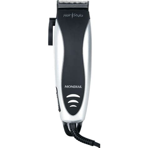 Conjunto de Cortar Cabelo Mondial Hair Stylo CR 02 Máquina de Cortar