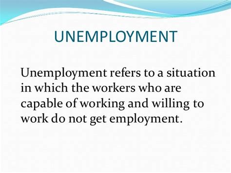Ppt On Unemployment