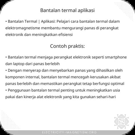 Bantalan Termal Aplikasi