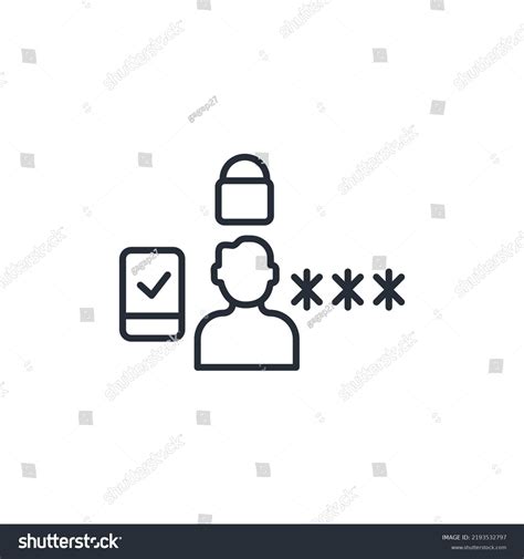 Two Factor Authentication Icons Symbol Vector Stock Vector Royalty