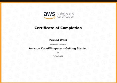 Prasad Wani On Linkedin Aws Techtalks Amazoncodewhisperer Cloudcomputing Certification…