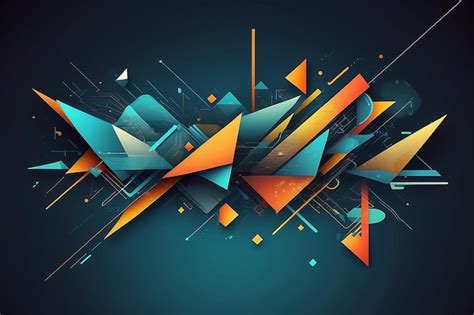 Premium Photo Abstract Geometric Technological Background Vector