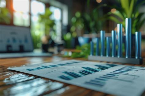 Graph Charts That Are 3D Models Are Inside The Office Show Financial