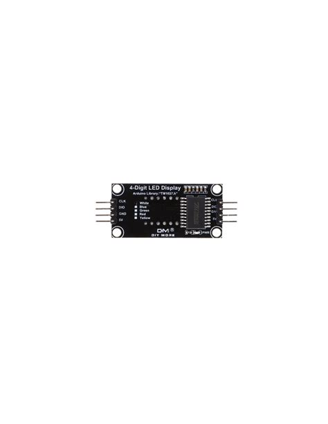 Tm1637 Módulo Display Led Relógio 7 Segmentos 4 Dígitos Branco