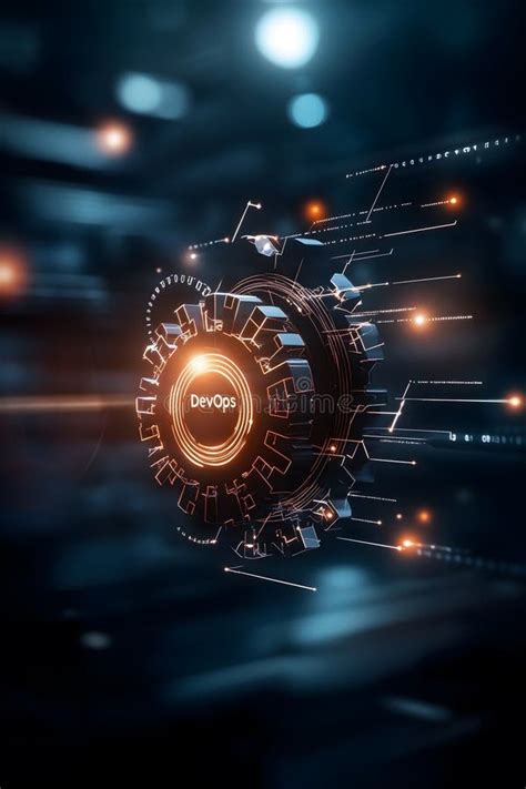 Abstract Visualization Of Devops Tool Integration Connected Data