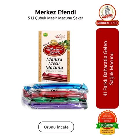 Merkez Efendi 5 Li Çubuk Mesir Macunu Şeker