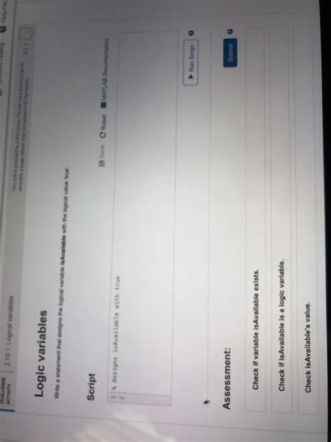 Solved CHALLENGE ACTIVITY Help FAQ Logical Variables Chegg
