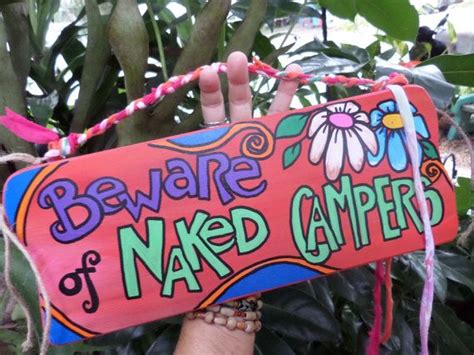 Beware Sign Camping Sign Tent Camping Naked Campers Nude Campers