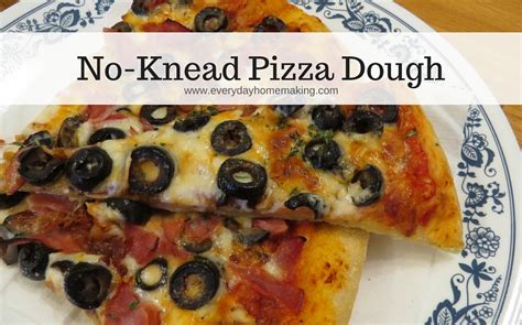 No Knead Pizza Dough Everyday Homemaking