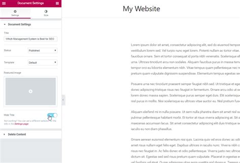 Elementor Comment Masquer Les Titres De Page Dans Wordpress