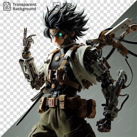 Premium Psd Amazing Urban Military Cybernetic Machine Anime Style