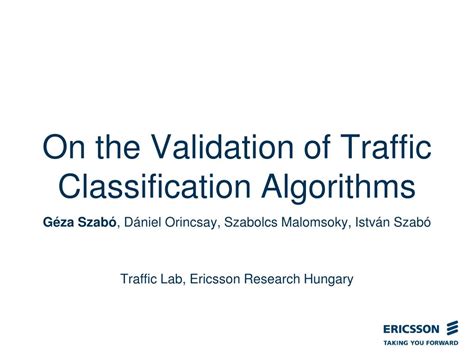 Ppt On The Validation Of Traffic Classification Algorithms Powerpoint