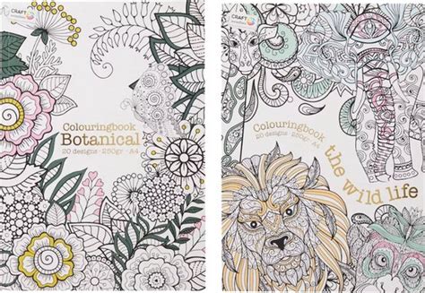 2x Kleurboek Botanical Wild Life Colouringbook Hardcover 2x 20