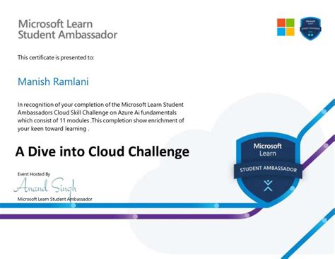 Manish Ramlani On Linkedin Microsoftlearn Cloudmastery Azureai
