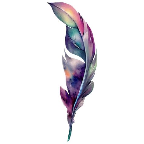 Premium Vector Feather Clipart Watercolor
