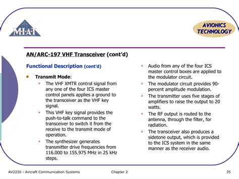 Aircraft Communication Topic 4 Vhf Communication System Pdf