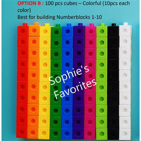 100 Pcs WHITE Linking Cubes For Numberblocks 11 19 Snap Cubes Unifix Cubes Manipulative Shopee