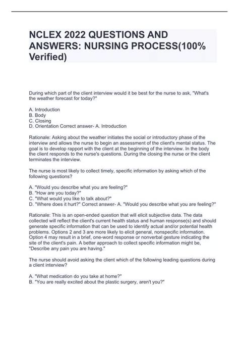 Nclex 2024 Questions And Answers Solved 100 Nurs 102 Stuvia Us