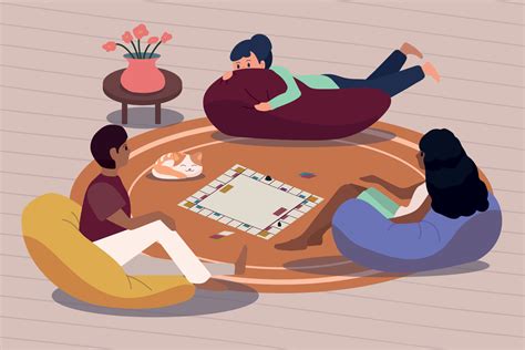 Happy People Playing Board Games 10507421 Vector Art At Vecteezy