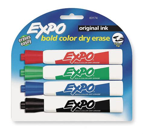 Dry Erase Marker Set Chisel Barrel Type Original PK Grainger