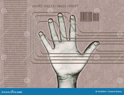 Hand Scan Stock Illustration Illustration Of Circuitboard 4232864
