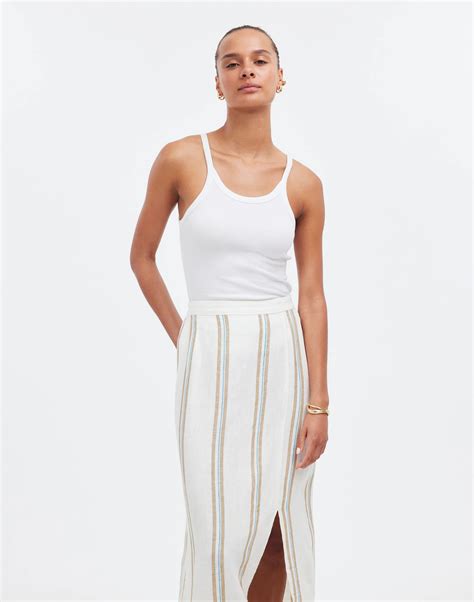 Column Maxi Skirt In 100 Linen Madewell