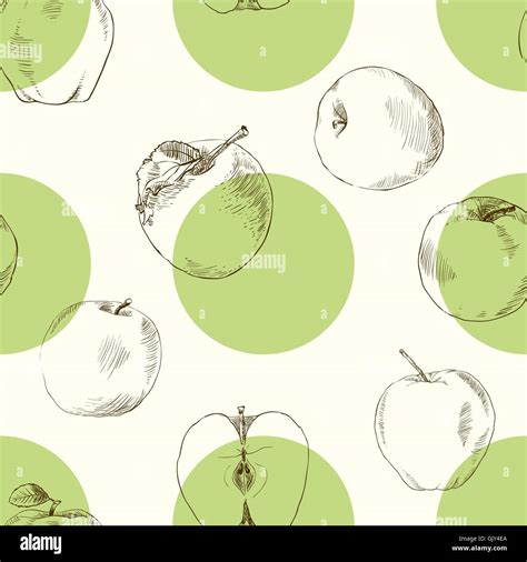 Seamless Pattern Apples Stock Vector Image And Art Alamy