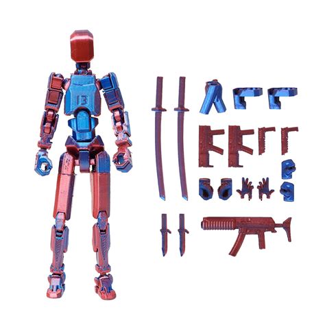 Interactive T13 Action Figure 3d Printed Desk Decorative Titan 13