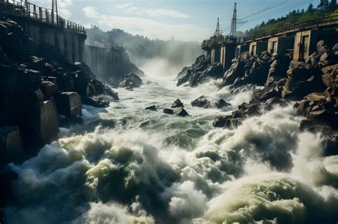 Premium Ai Image Hydropower Green Energy Renewable Energy Sources Ai Generated