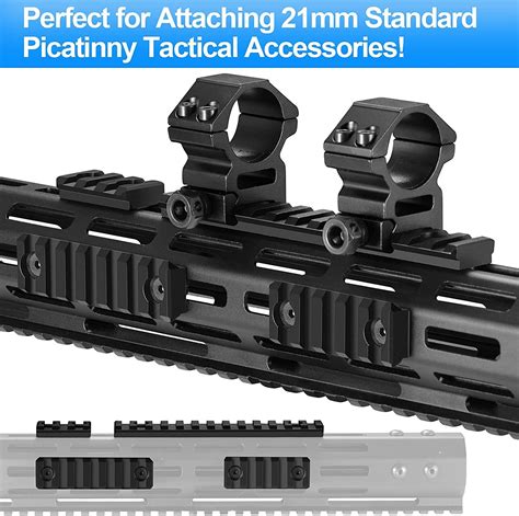 Fangoss Mloc Picatinny Rails Set 6 Pack With 3 5 7 9 11 13 Slot Aluminum Sections