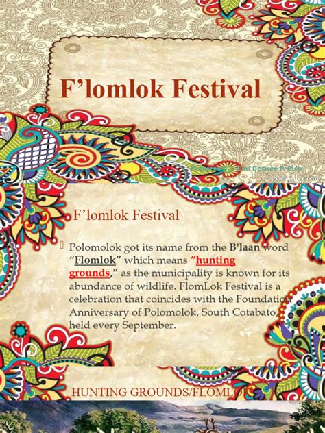 Flomlok Festival Celebrating Polomolok Pdf Art Social Science