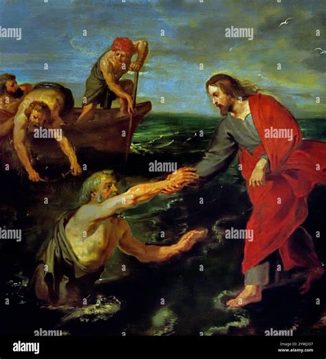 Jesus Walking On The Water 1618 By Peter Paul Rubens 1577 1640