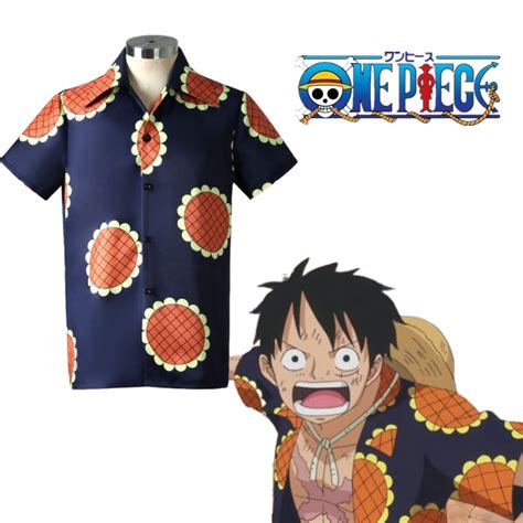 JINN Anime Monkey D Luffy Cosplay Disfraz Camisa De Manga Corta Top