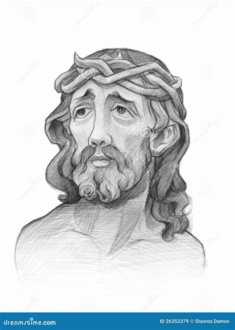 Jesus Digital Pencil Sketch Stock Illustration Illustration Of Faith