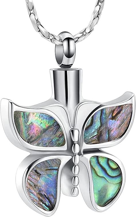 Butterfly Cremation Urn Necklace For Ashes Human Memorial Keepsake
