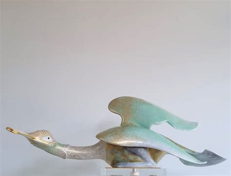 Large Giulia Mangani Porcelain Duck Italy 70s 231696