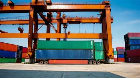 Global Business Logistics Efficient Import Amp Export Of Containers