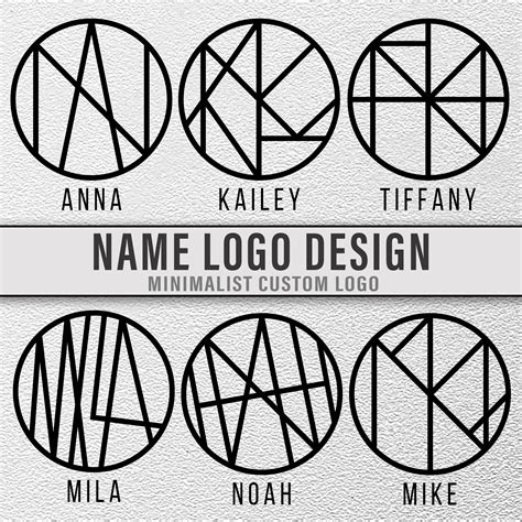 Custom Name Logo Design Minimalist Logo Name Logo Svg Personalized