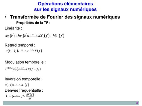 Solution Cours Traitement Du Signal Numerique Filtrage Transformee De