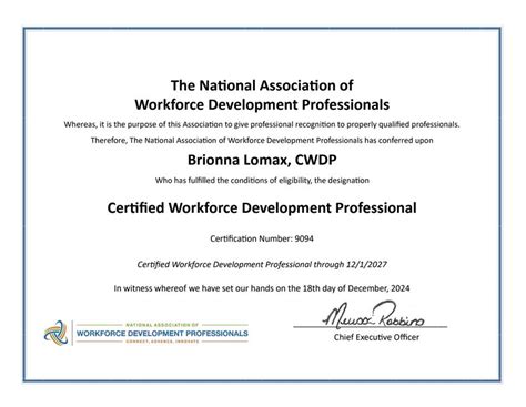 Im Officially A Certified Workforce Development Professional Cwdp
